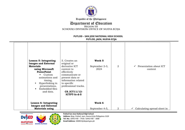 0 - Budget-of-Work-E-TECH- First-Semester-SY-2024-2025.docx