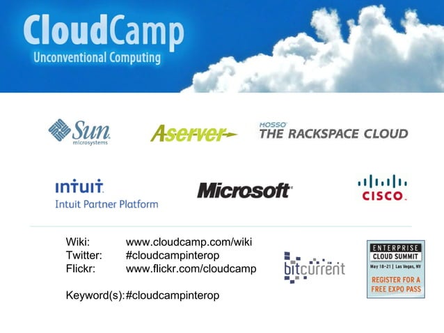 0. CloudCamp Interop Sponsor Slide 5/18 2009 | PPT