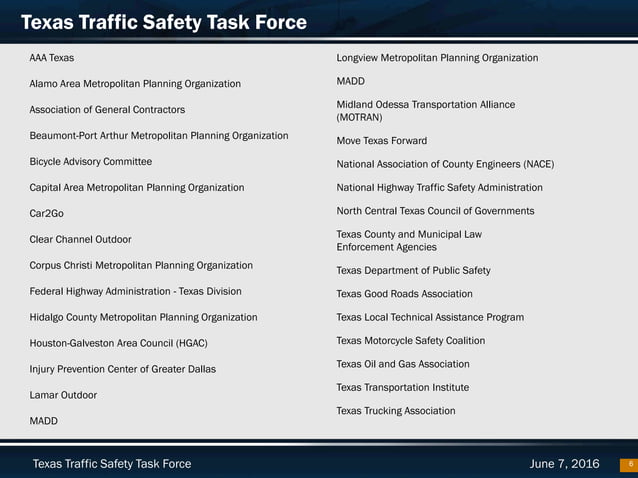 Texas Traffic Safety Task Force | PPT