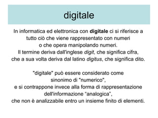0. Gli elementi base del digitale | PPT