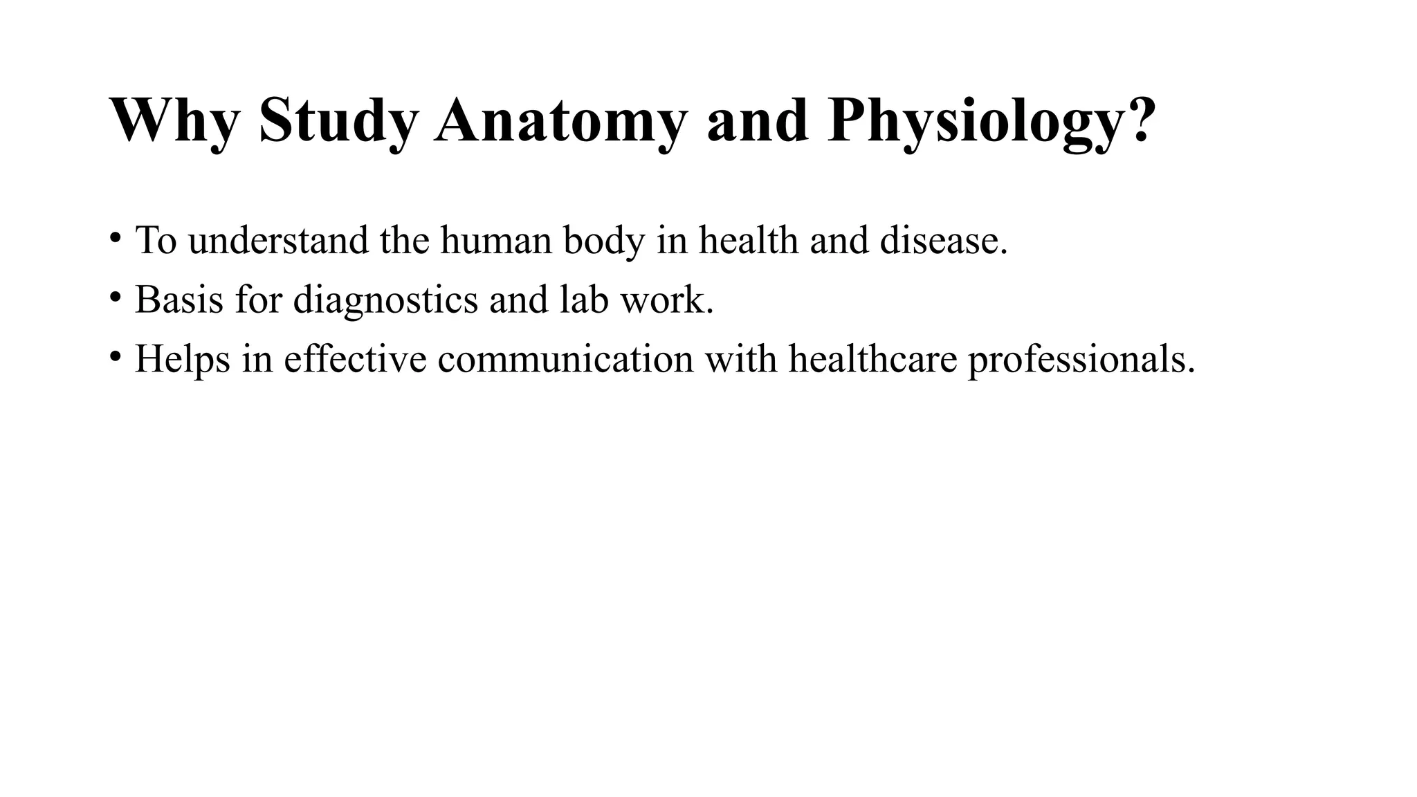 Introduction to Anatomy and Physiology for Lab Technicians | PPTX