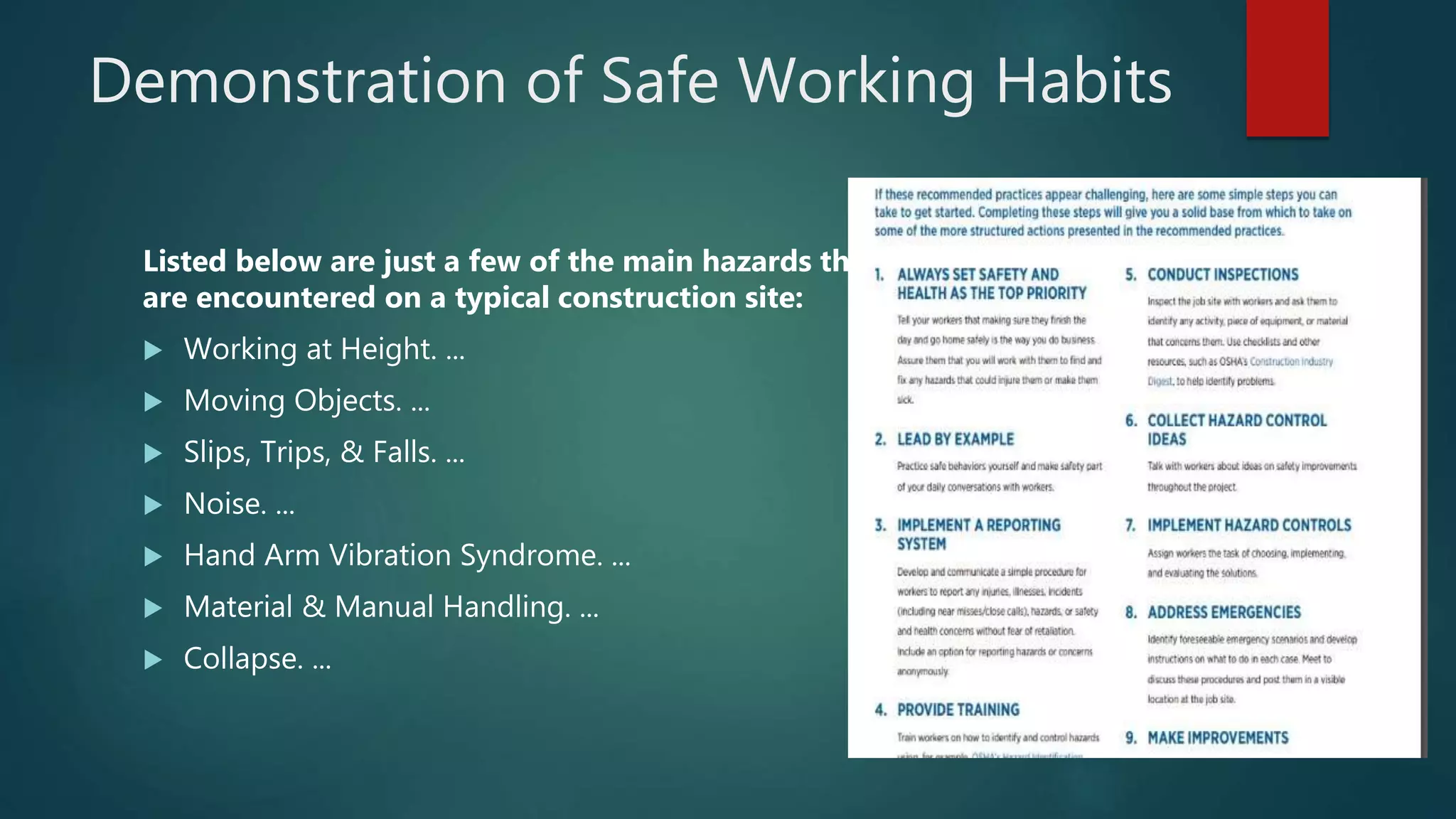 Observation of safety precaution | PPTX