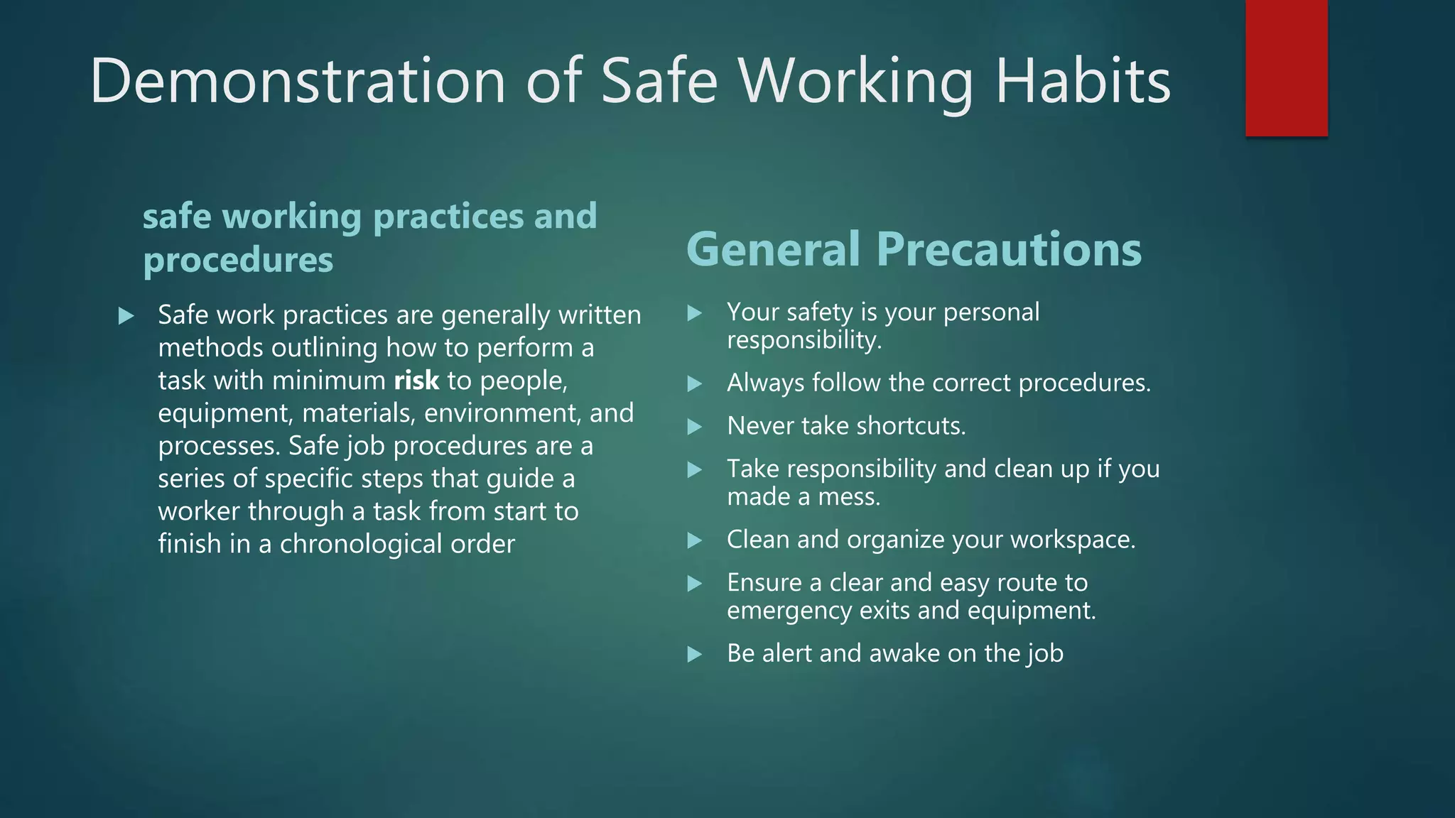 Observation of safety precaution | PPTX