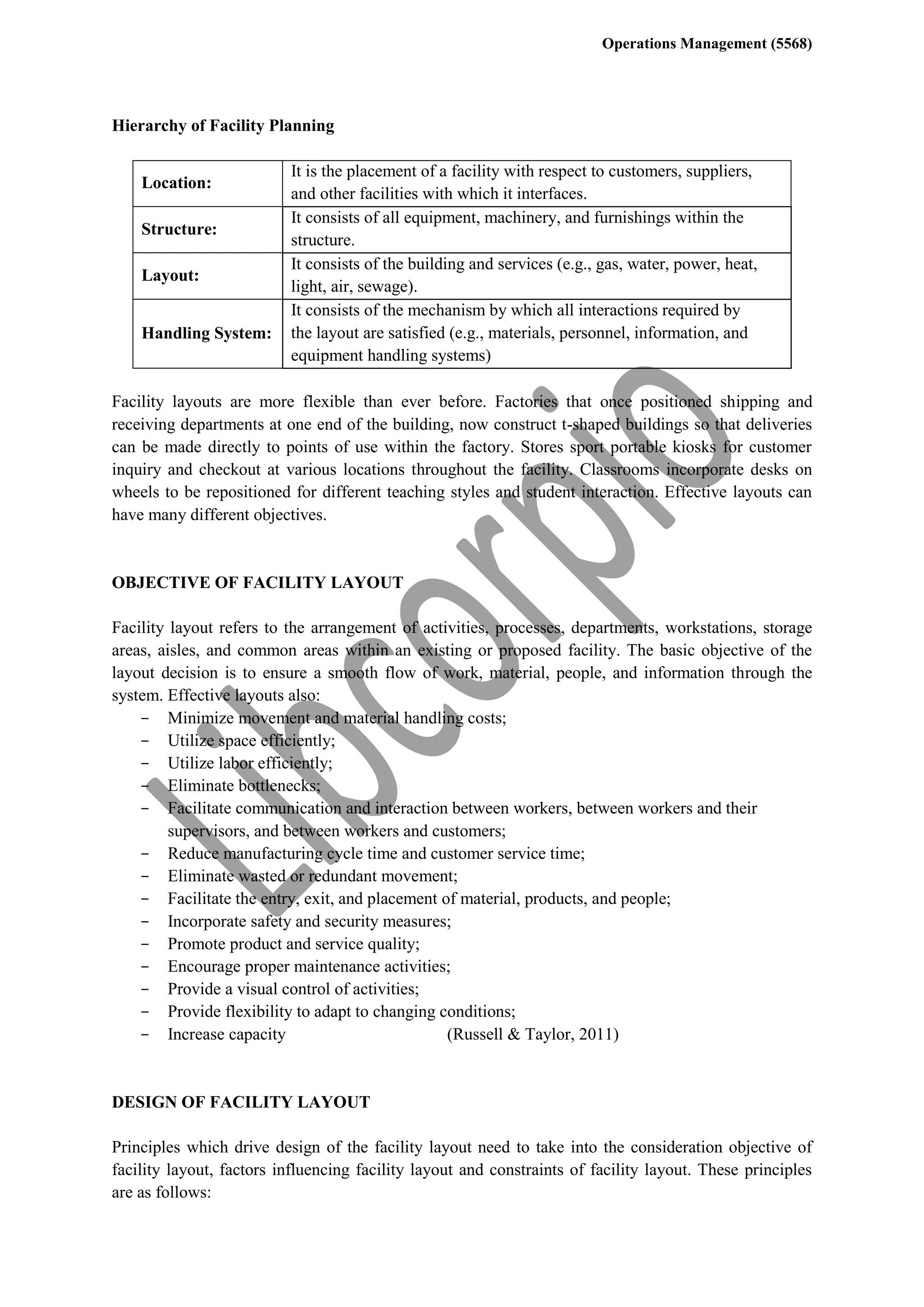 CAPACITY PLANNING AND ‎FACILITIES PLANNING | PDF