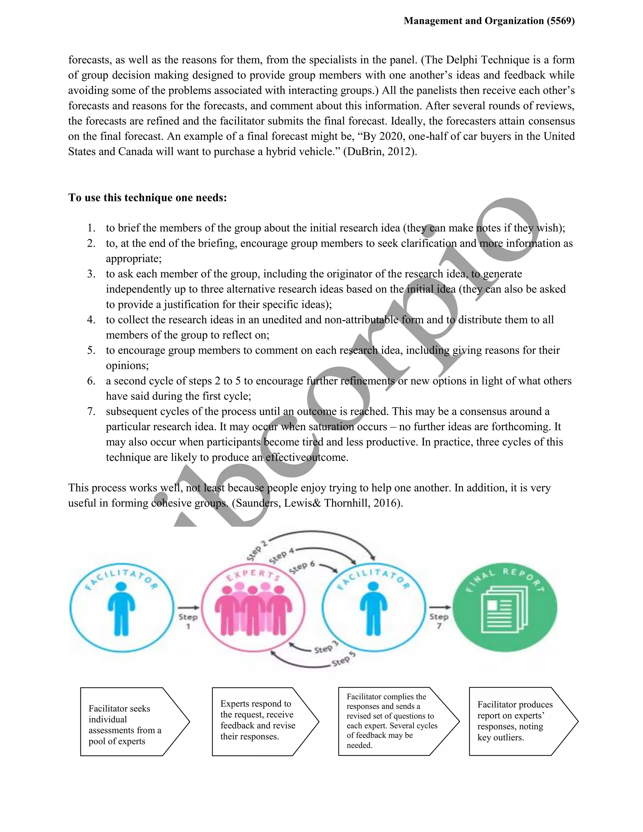 DELPHI TECHNIQUE ‎‎(DECISION MAKING)‎ | PDF