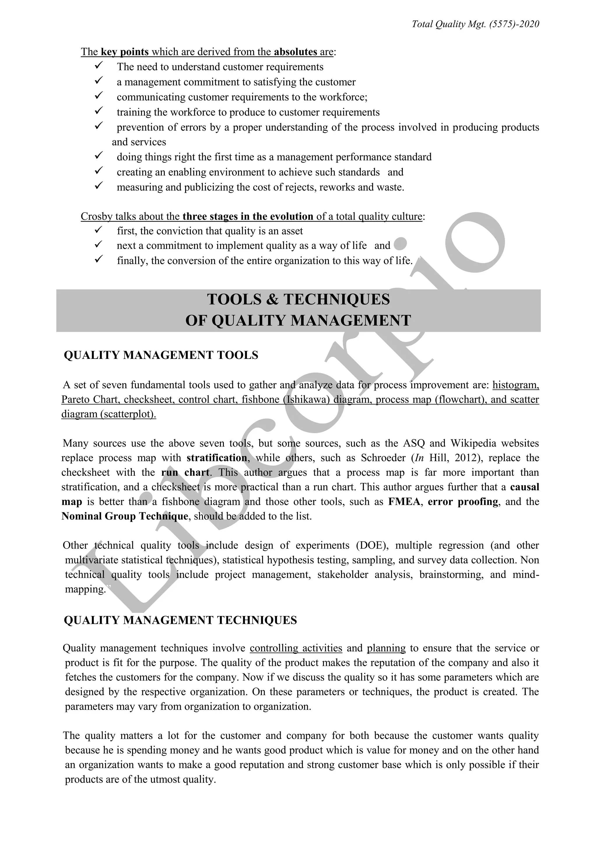 QUALITY MANAGEMENT | PDF