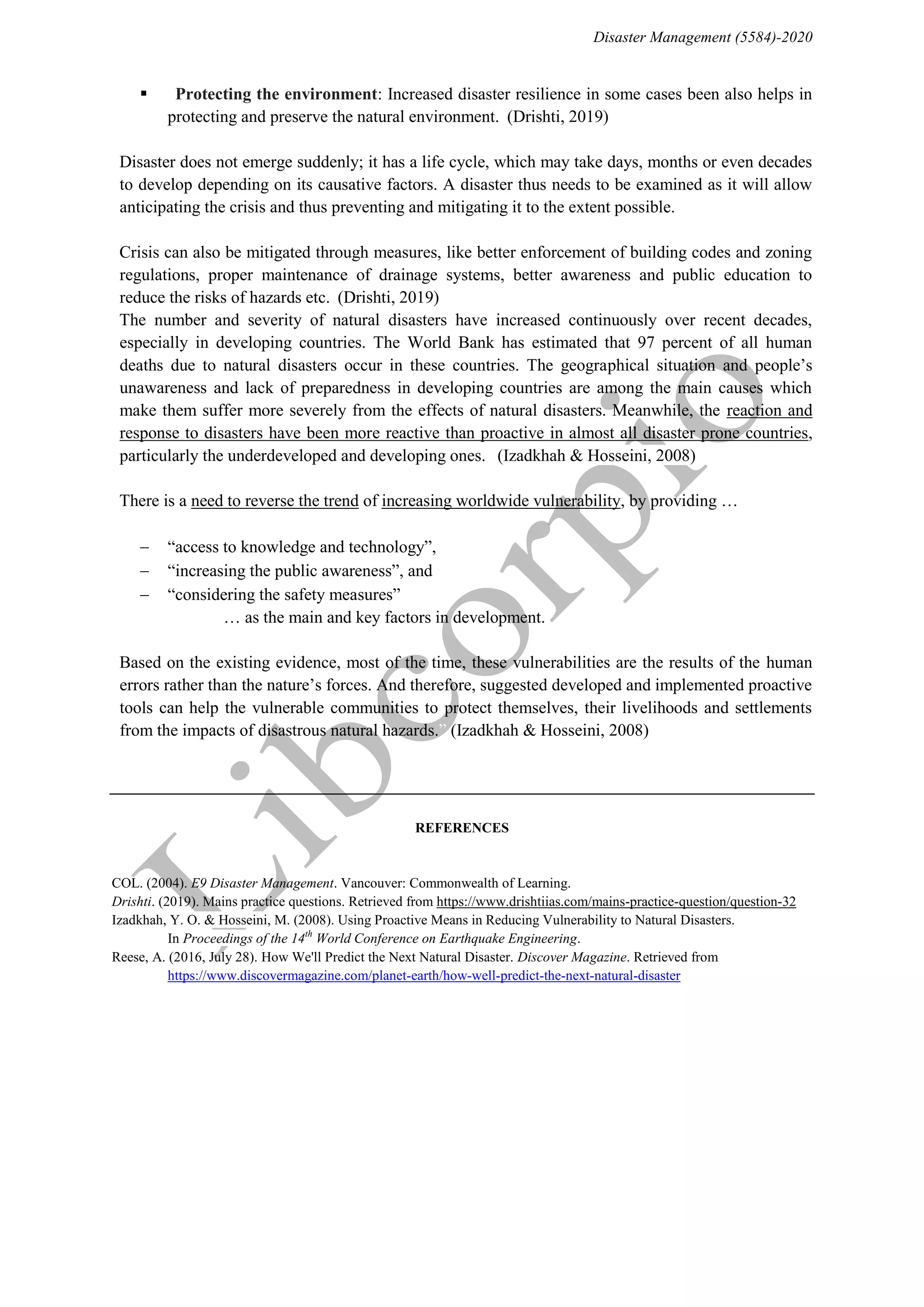 DISASTER PREDICTION | PDF