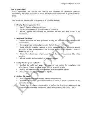 QUALITY CERTIFICATION ‎PROCESS- ISO | PDF
