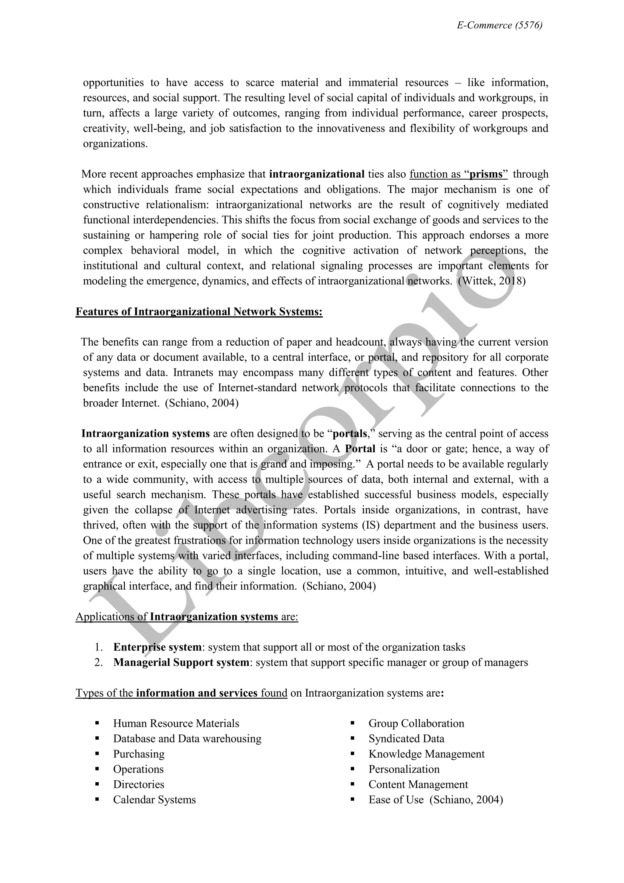 INTRA- AND INTER- ‎ORGANIZATIONAL ‎SYSTEMS | PDF