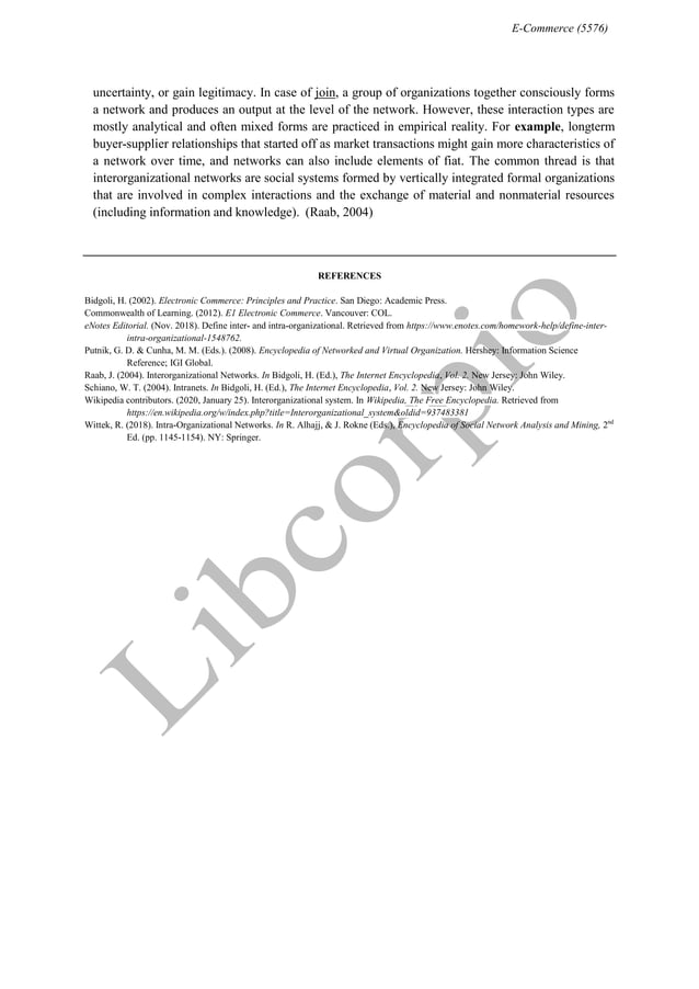 INTRA- AND INTER- ‎ORGANIZATIONAL ‎SYSTEMS | PDF