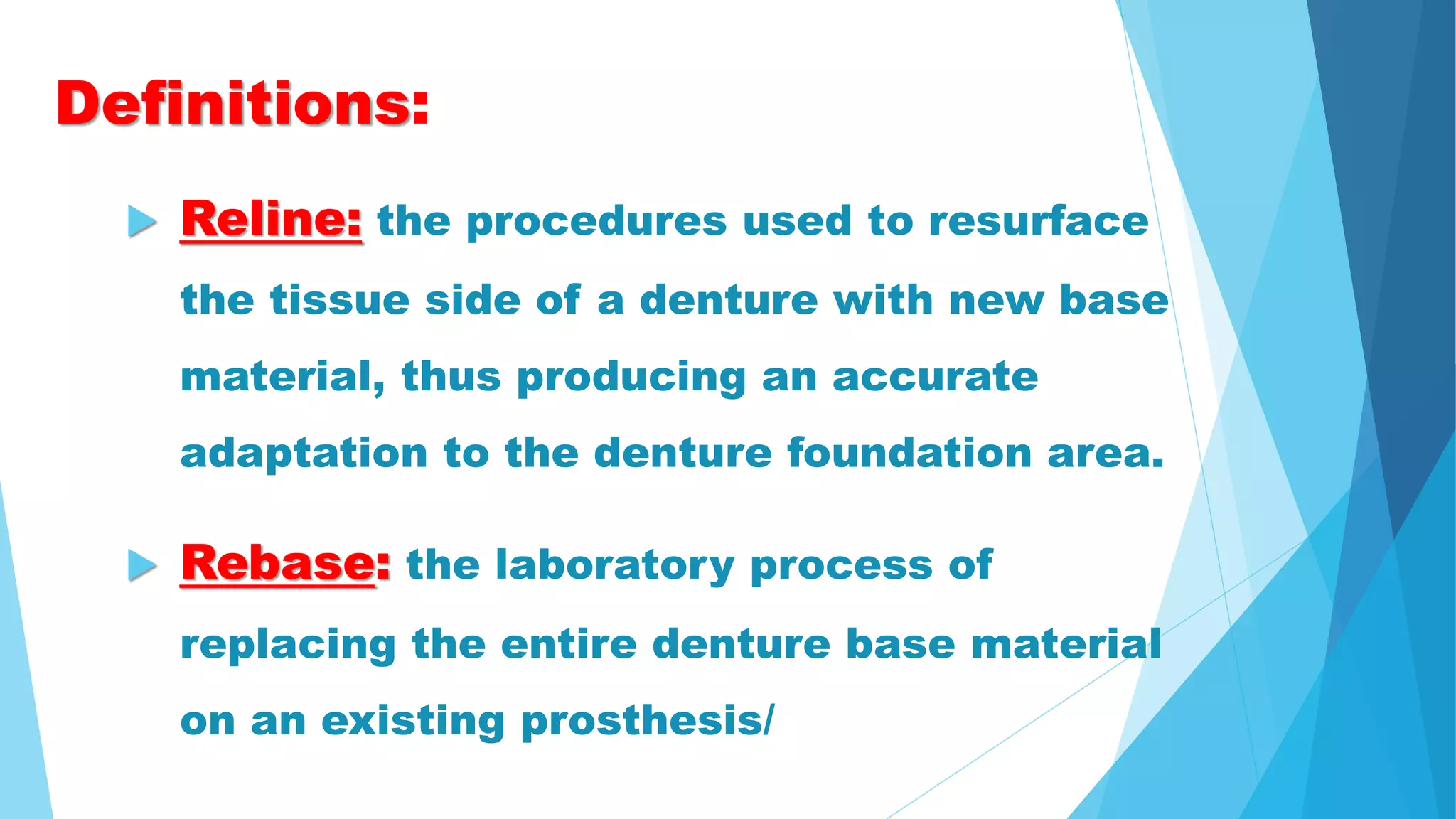 13- Relining, rebasing and repair of removable dentures.pptx
