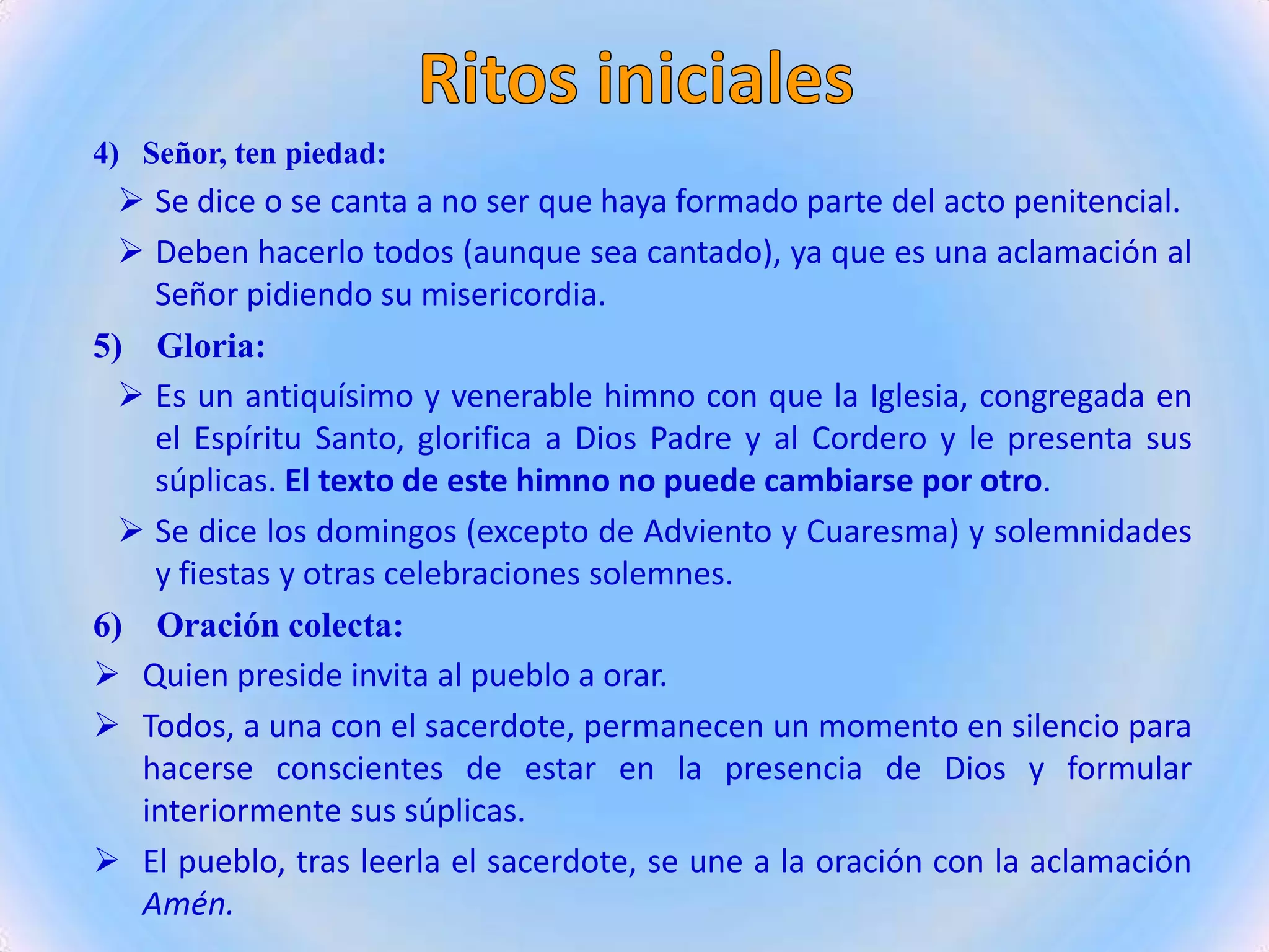 1 ritos iniciales - liturgia de la palabra (i) | PPT