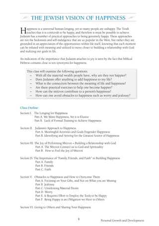 0 the jewish vision of happiness | PDF