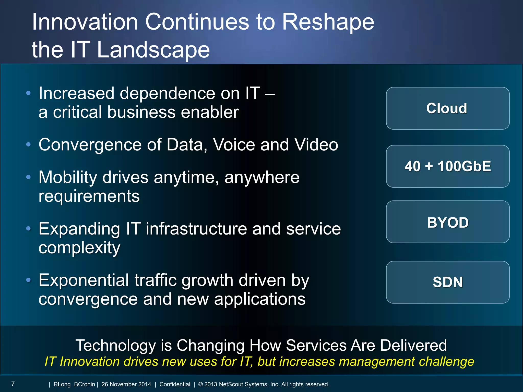 NetScout Systems corporate overview | PPTX | IT and Internet Support ...