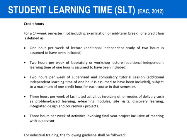 OBE Student Learning Time (SLT) & Assessment | PPT