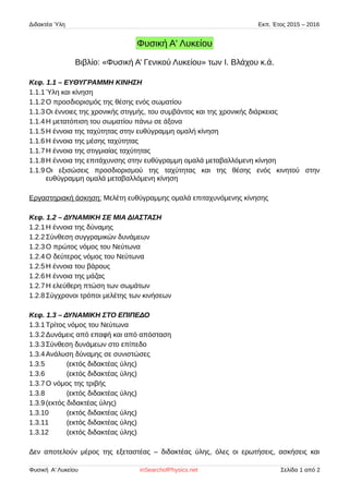 α' λυκ φυσ 00 ύλη | PDF