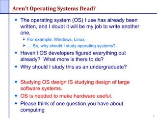 Introduction to Operating system | PPT