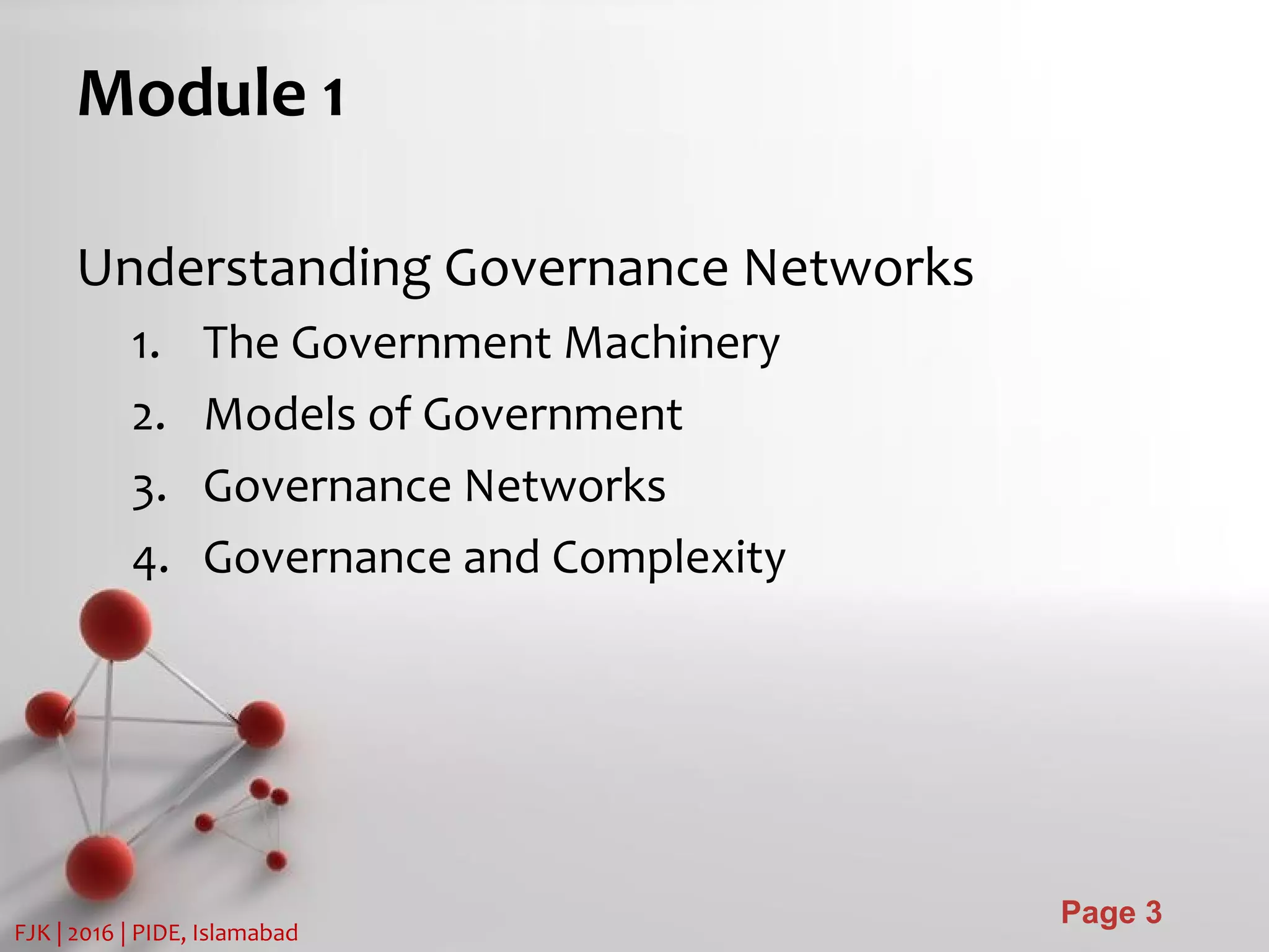 Network Governance (Course Outline) | PPT
