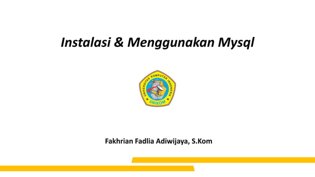 00. instalasi dan penggunaan mysql | PPT