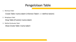00. instalasi dan penggunaan mysql | PPT