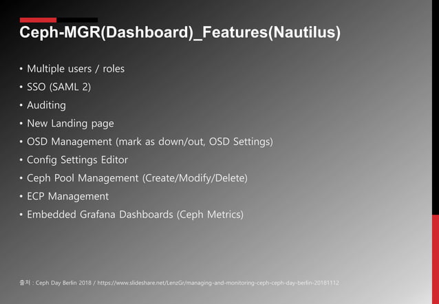 TechTalk02 - Ceph Cluster Monitoring & Dashboard Overview | PPT