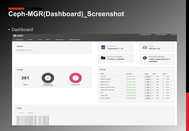 TechTalk02 - Ceph Cluster Monitoring & Dashboard Overview | PPT