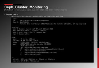 TechTalk02 - Ceph Cluster Monitoring & Dashboard Overview | PPT