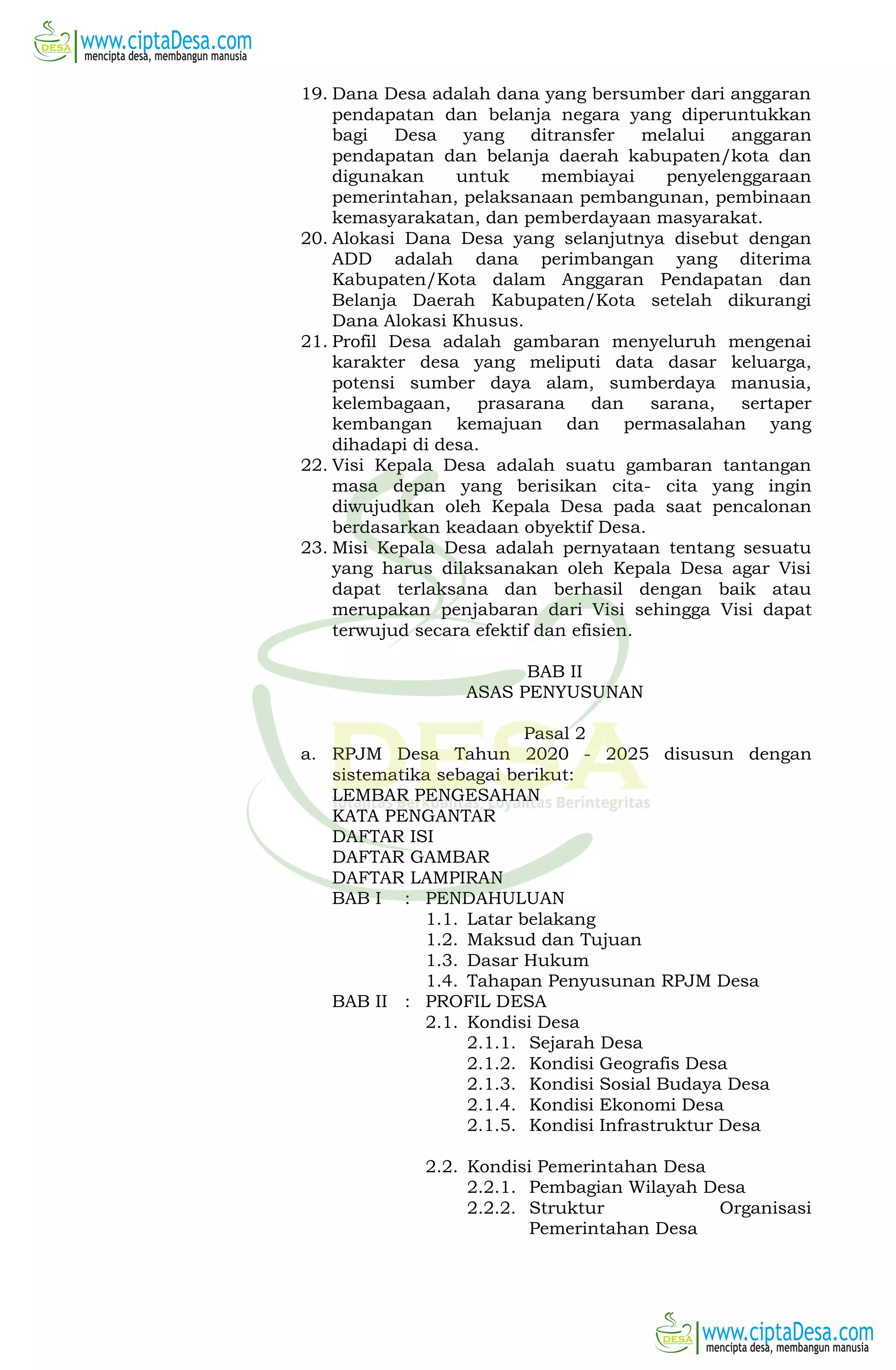 00. dokumen rpjm desa tokelan | PDF