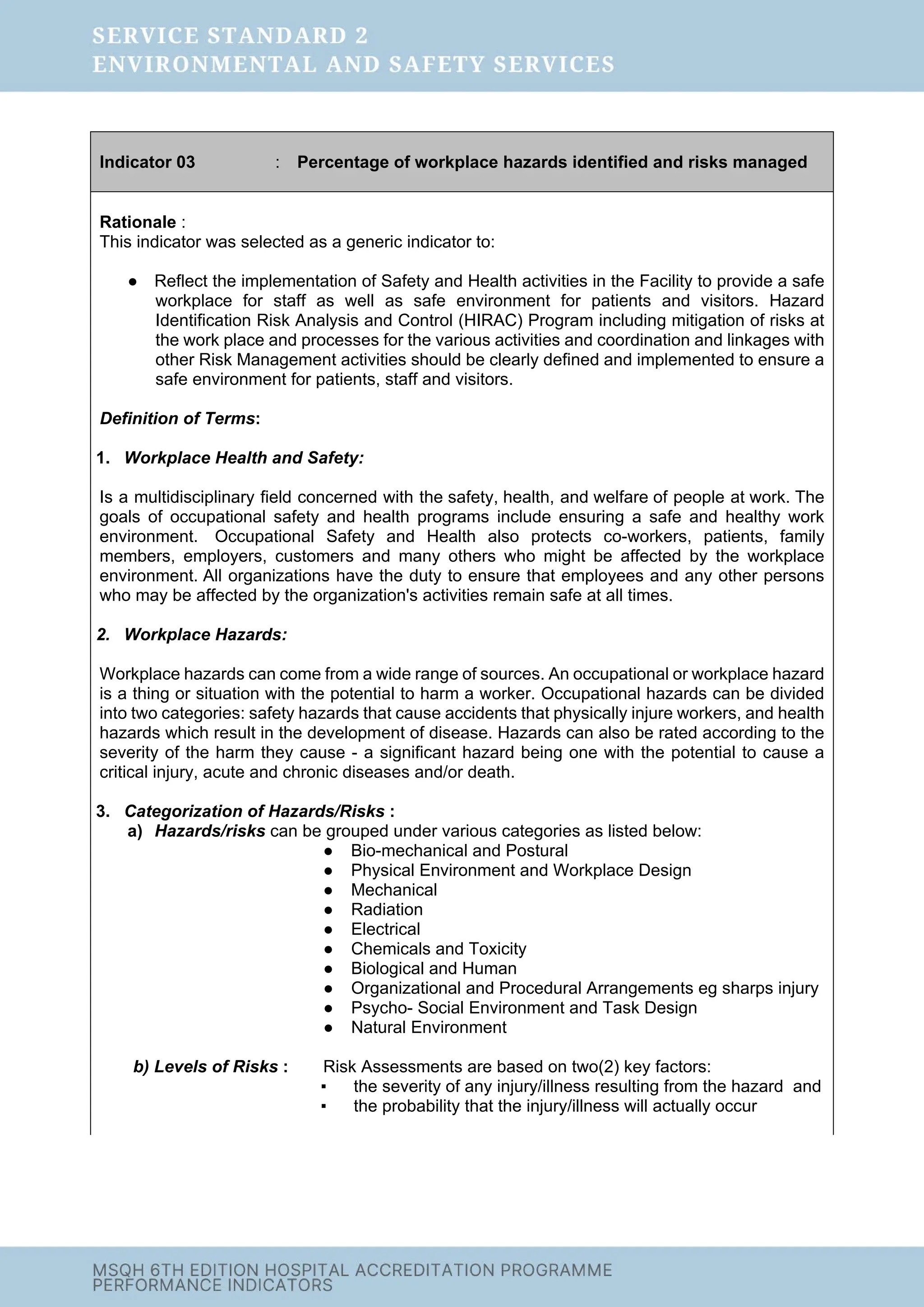 00. MSQH Performance Indicators - 6th Edition Complete Set of ...