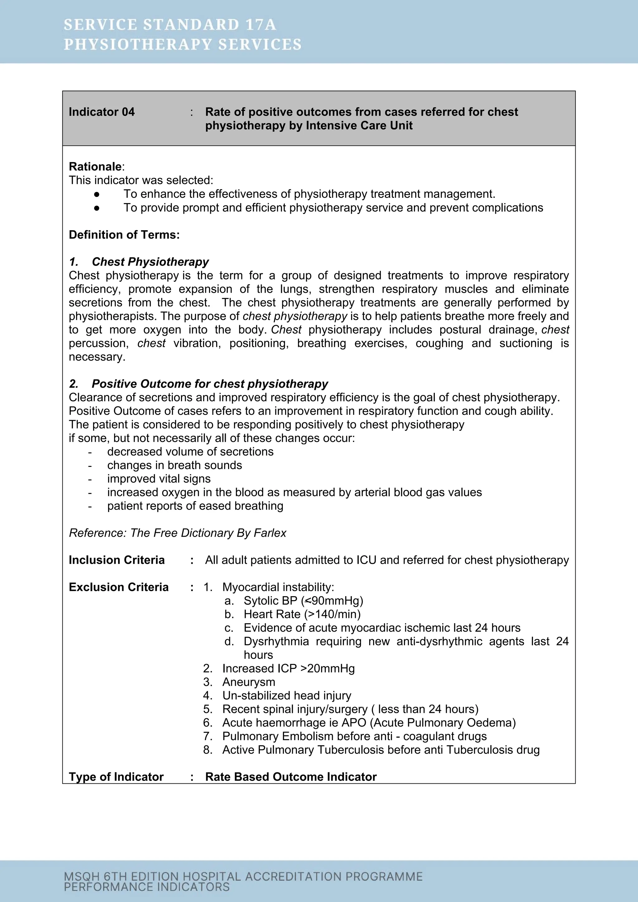 00. MSQH Performance Indicators - 6th Edition Complete Set of ...