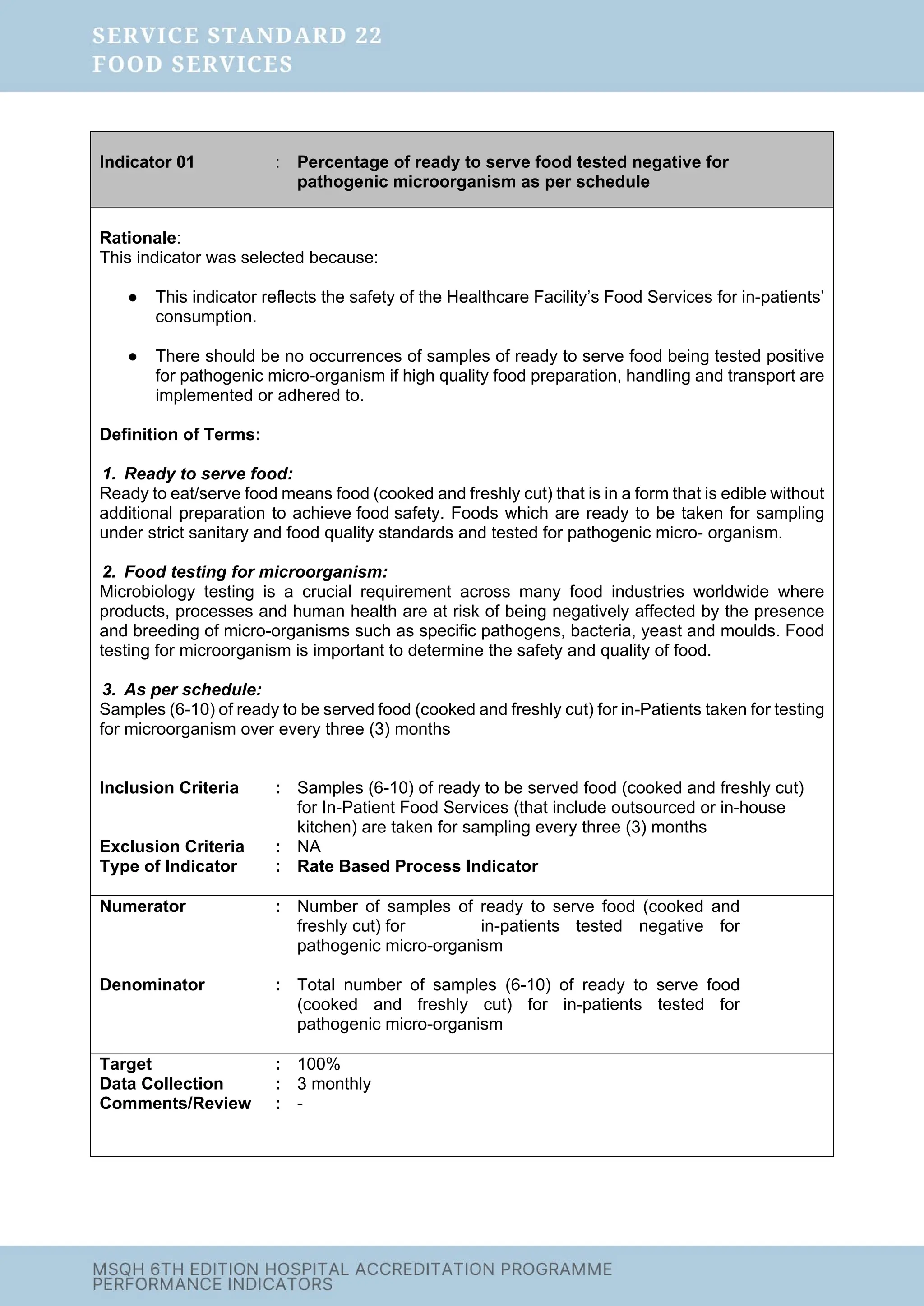 00. MSQH Performance Indicators - 6th Edition Complete Set of ...