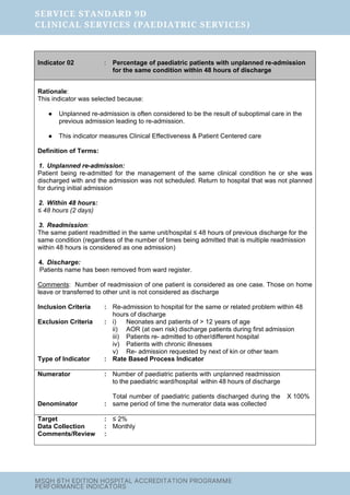 00. MSQH Performance Indicators - 6th Edition Complete Set of ...
