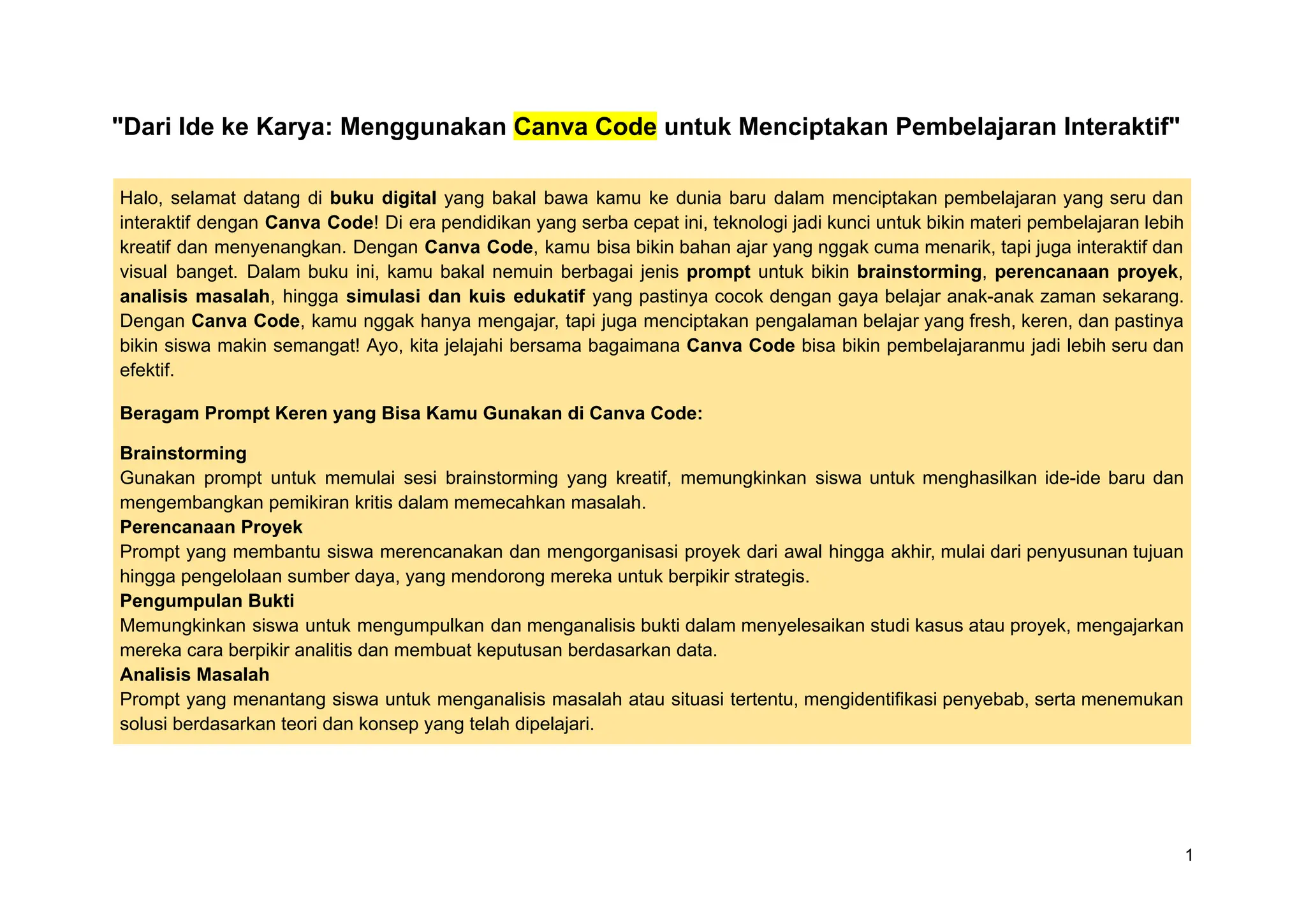00. JENIS PROMPT CANVA CODE_GURU.pdfdfdfdfdf | PDF