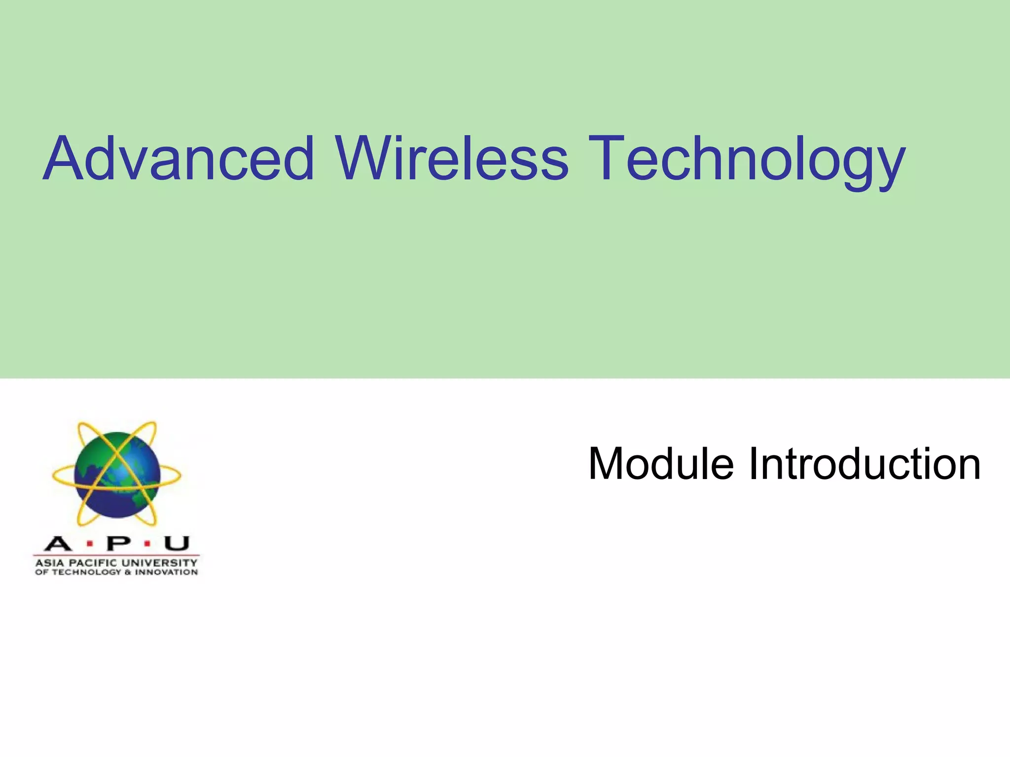 00 awt-advanced wireless technology-introduction | PPT