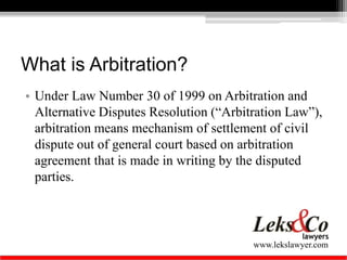 Arbitration Law | PPTX