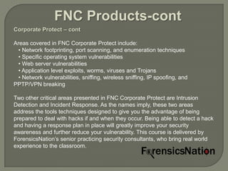 FNC Forensics Overview | PPTX