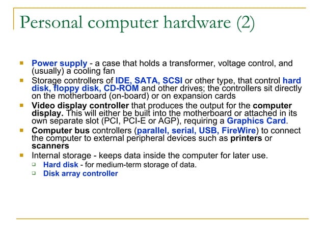 00 Hardware Of Personal Computer V1 1 | PPT
