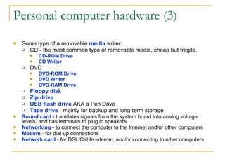 00 Hardware Of Personal Computer V1 1 | PPT