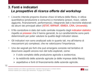Indicatori statistici per la filiera agro-alimentare - Gismondi | PPTX