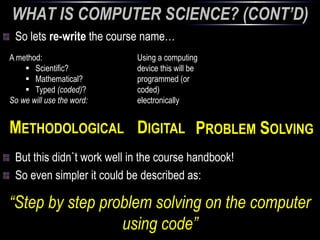 Introduction To Computer Science (getting started) | PPTX