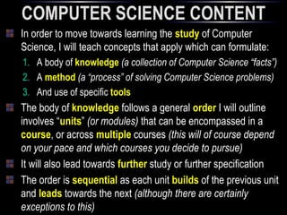 Introduction To Computer Science (getting started) | PPTX