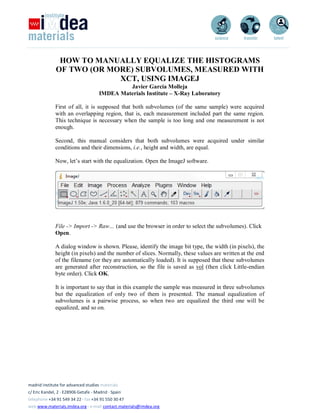 How to manually equalize the histograms of two (or more) subvolumes ...