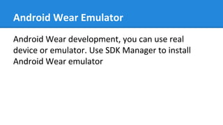 00 Android Wear Setup Emulator | PDF
