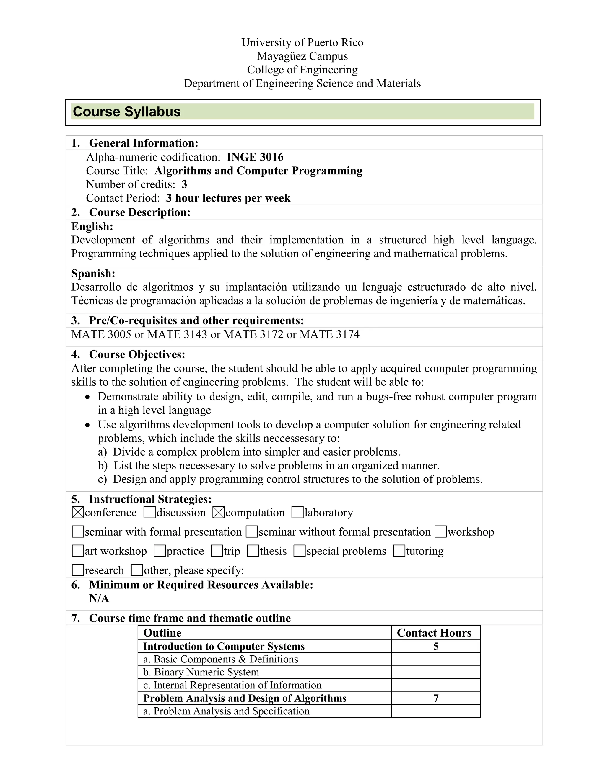 00 Prontuario inge 3016 | PDF