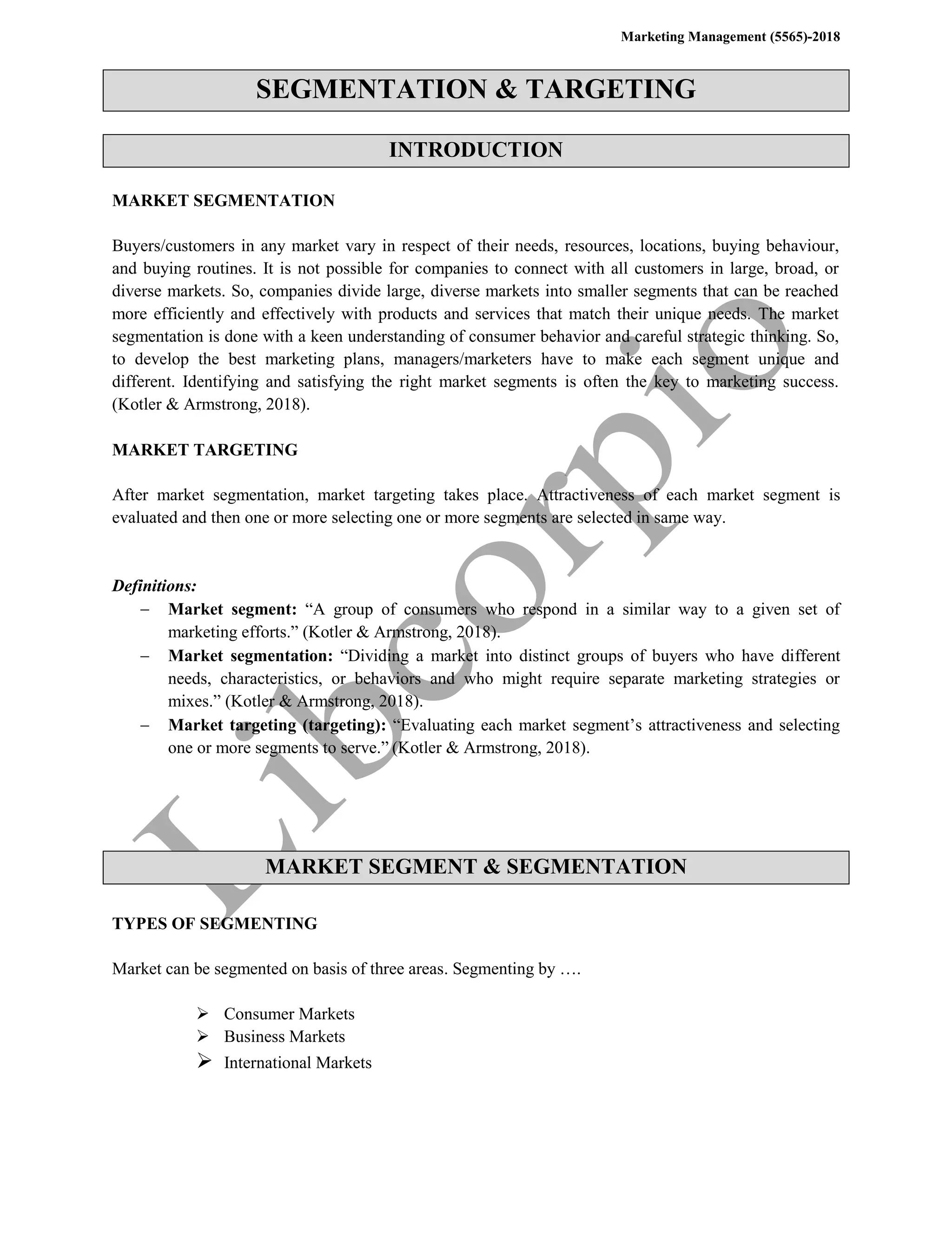 SEGMENTATION & ‎TARGETING | PDF