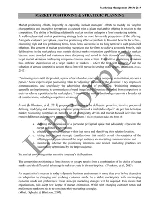 ‎STRATEGIC PLANNING & MARKET POSITIONING | PDF