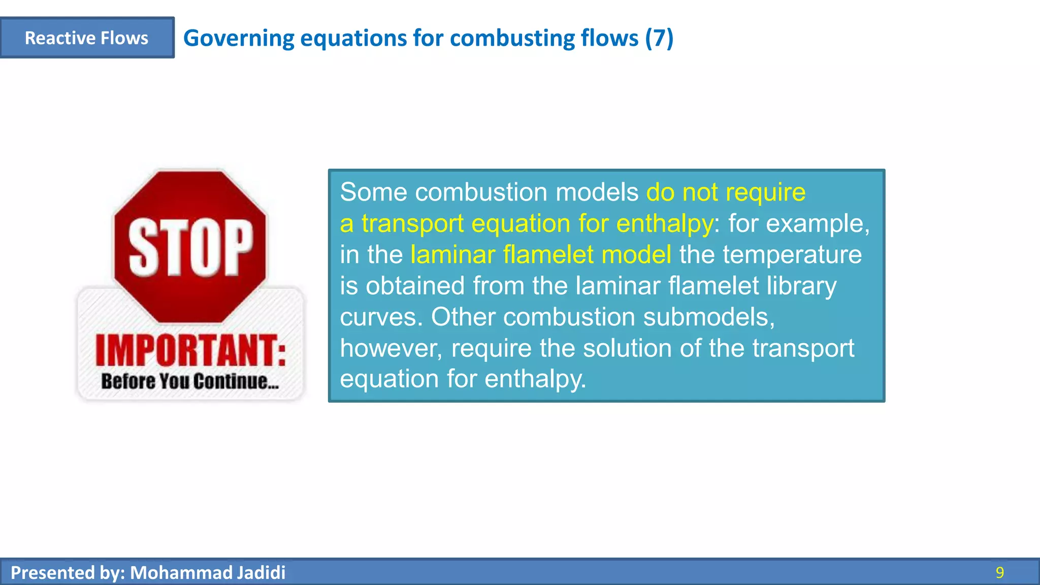 00 reactive flows - governing equations | PDF