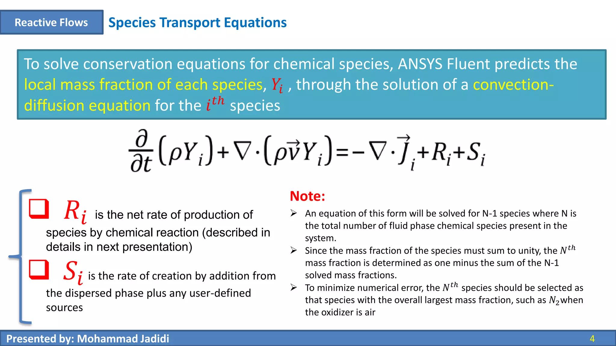 00 reactive flows - species transport | PDF