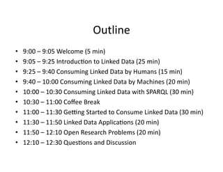 Welcome to Consuming Linked Data tutorial WWW2010 | PPT