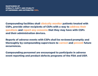 USP 797 - Maintaining of sterility, purity and stability of dispensed ...